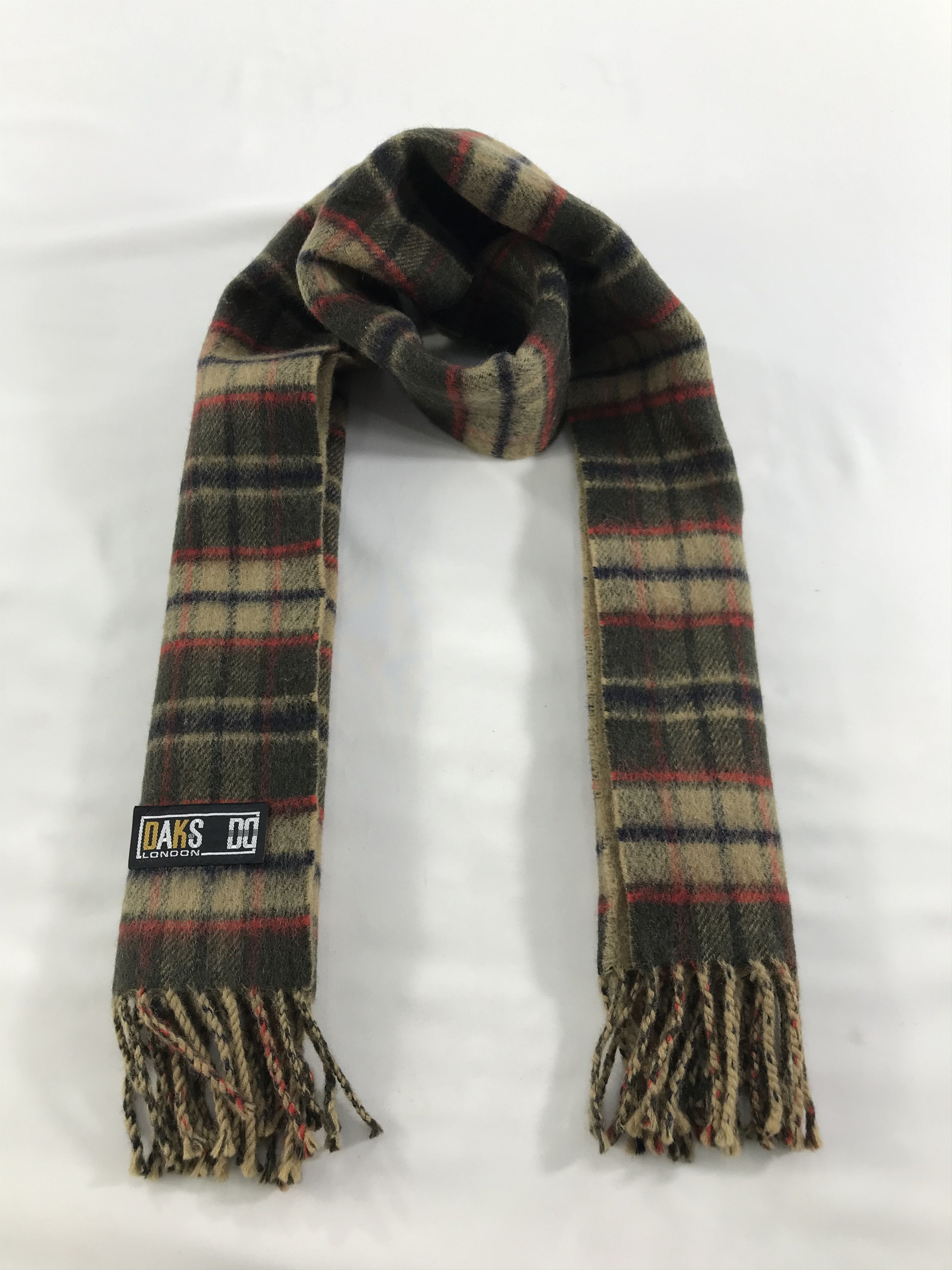 Daks London × Vintage × Winter Session DAKS London Gingham Wool Scarf ...