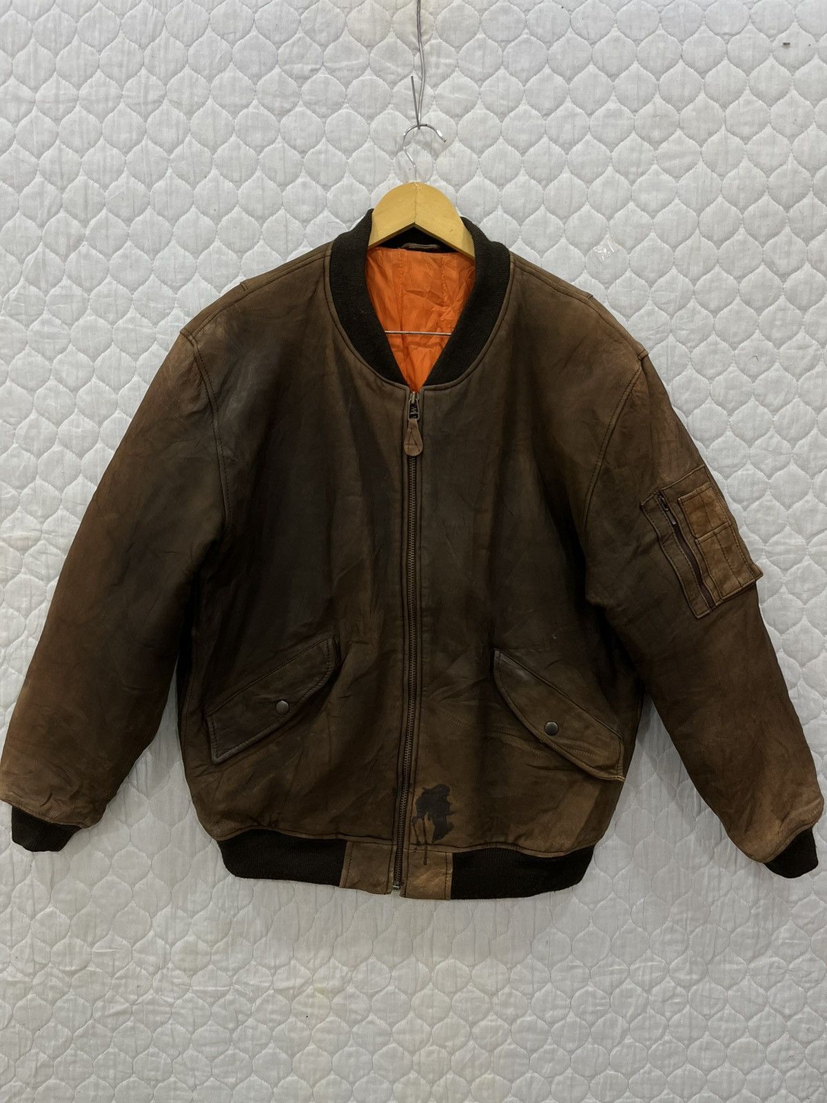 Leather Jacket (BB). CONCORD BAILEY INC LEATHER FLIGHT BOMBER JACKET ...