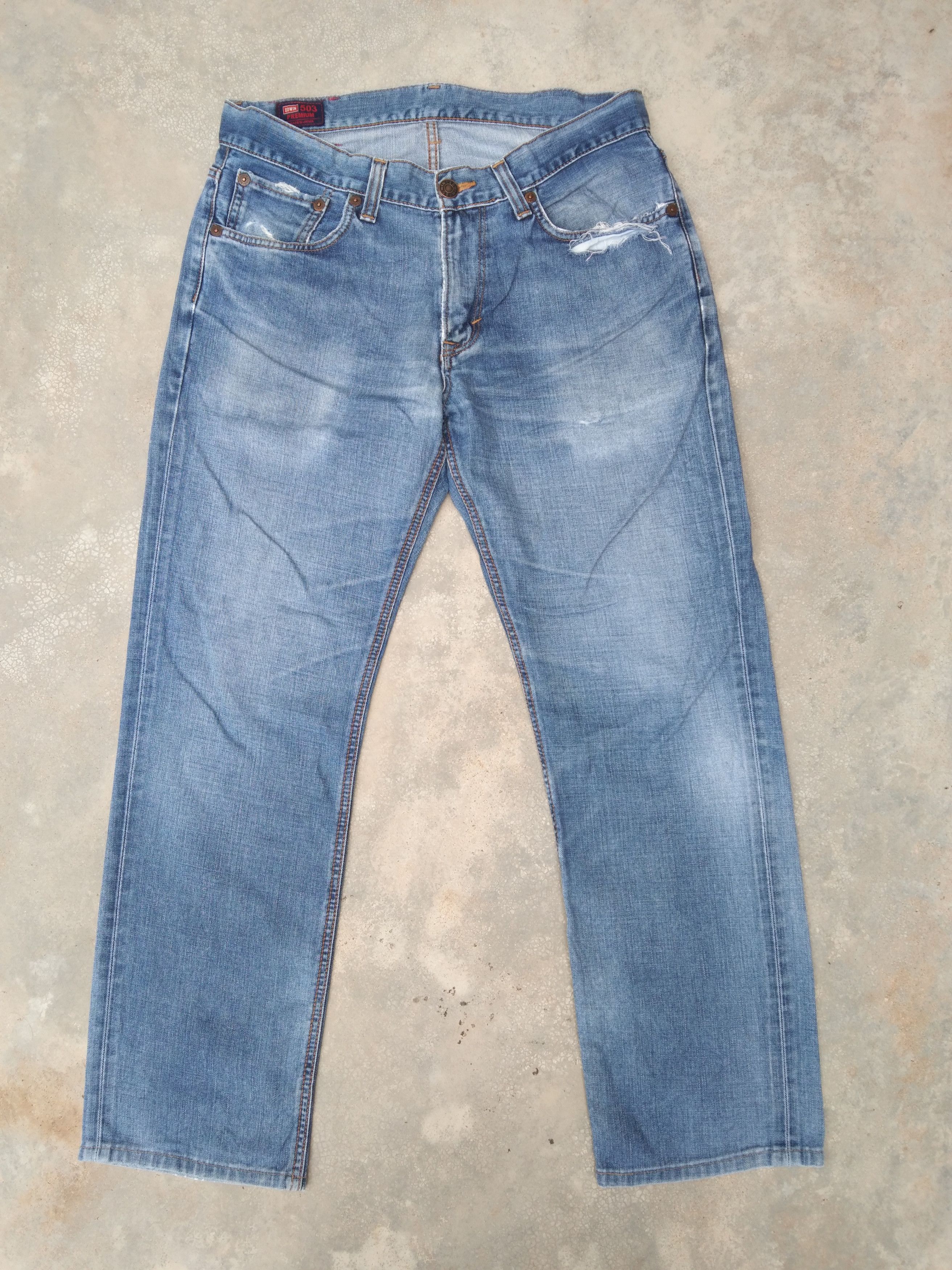 Edwin × Jean × Vintage Vintage Distressed Edwin 503 Denim Jeans 34x30 ...
