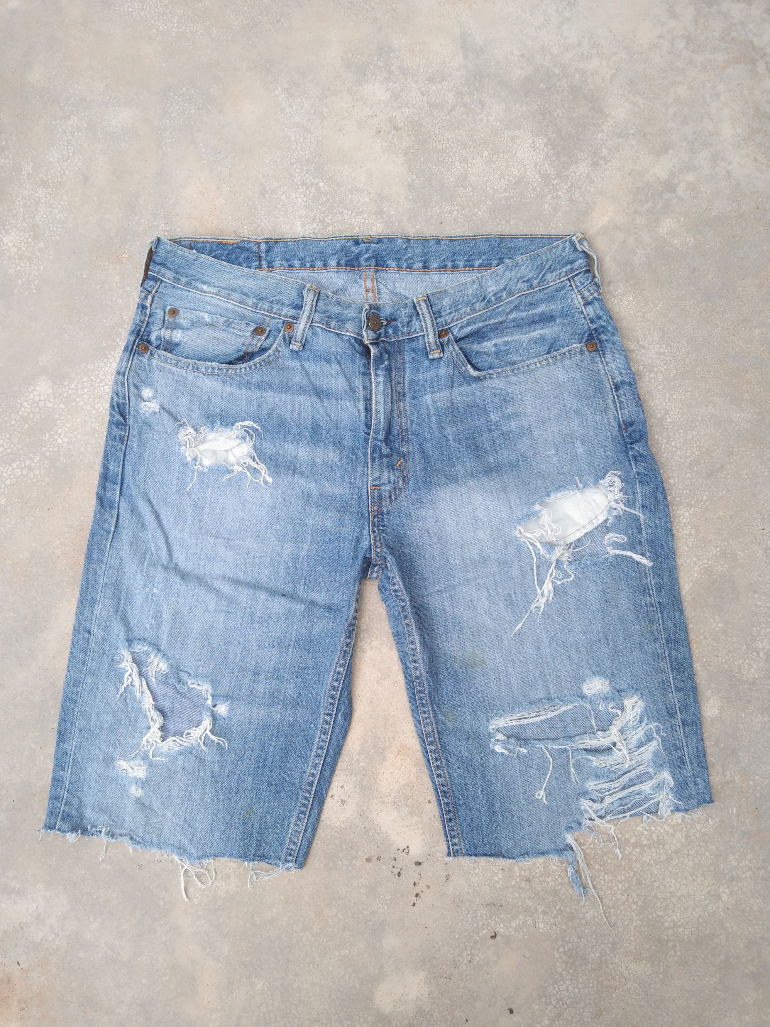 Vintage Vintage Levi's Jeans 514 Cropped Distressed Denim 34x11.5 | Grailed