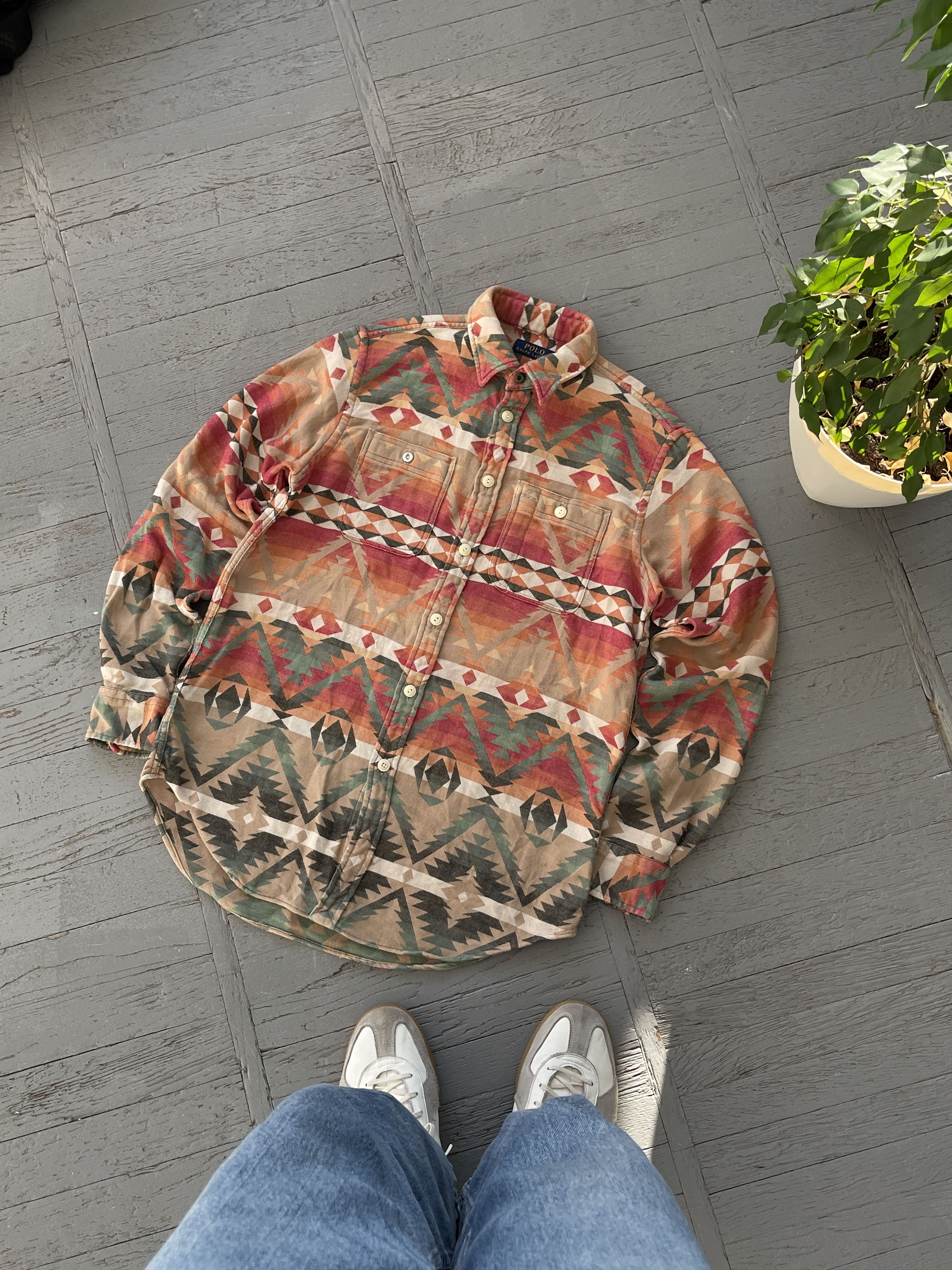 Polo Ralph Lauren × Vintage Vintage Polo Ralph Lauren Aztec Shirt | Grailed