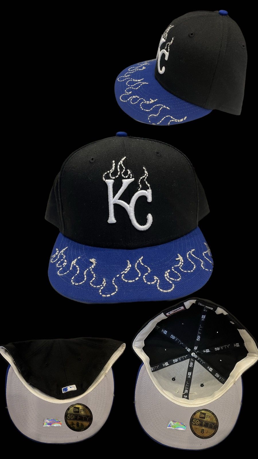 New Era Loso NYC New Era 59FIFTY Sashiko Stitch Fitted Hat sz 8 | Grailed