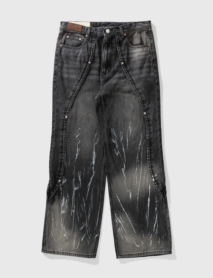 Andersson Bell Matthew Curved Jeans Washed Black | Grailed