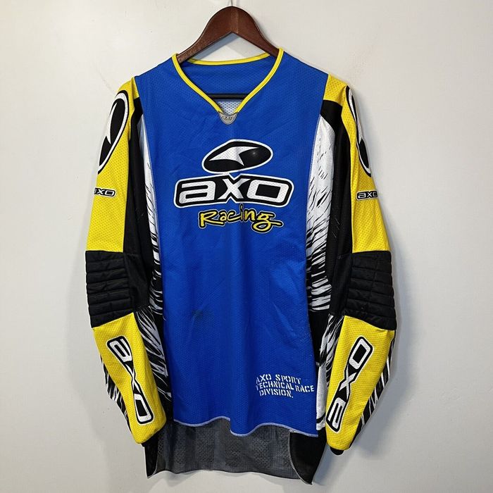 Vintage Vintage 90s AXO Racing Team Issue Jersey Motorcross BMX Blue ...