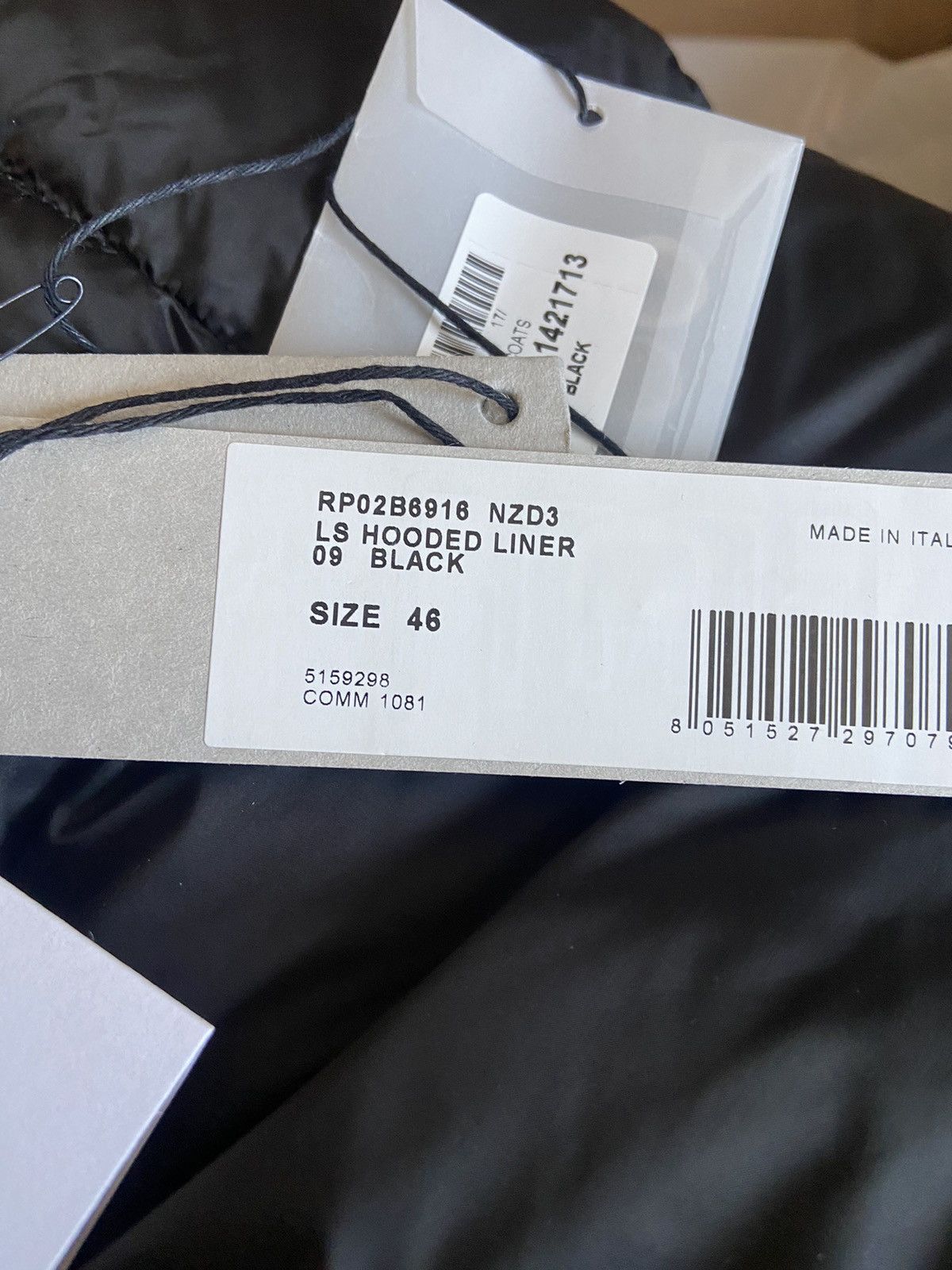 Rick Owens NEW | FW22 STROBE LS LINER DOWN PUFFER COAT SIZE 46 BLACK ...