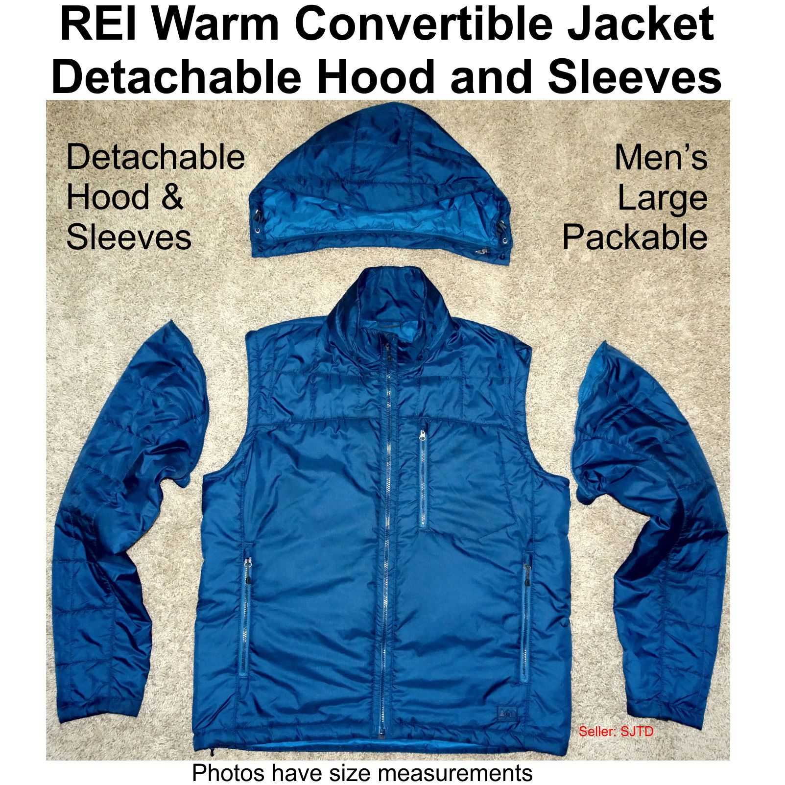 Rei REI Primaloft Convertible * Hooded * Packable Jacket & Vest | Grailed