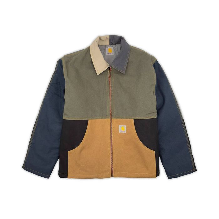 Custom Custom Carhartt Color Block Jacket - Quilted Nylon Lined | Grailed