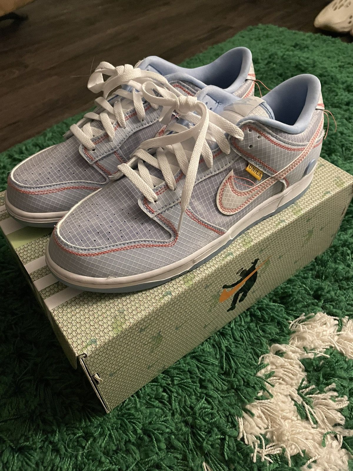 Nike Nike dunk low retro union blue passport pack | Grailed