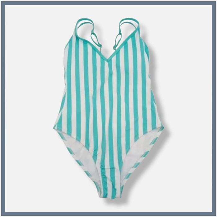 Target Basics KONA SOL Women's V-NECK HIGH LEG SWIMSUIT Blue - sz 22w ... Target Basics KONA SOL Women's V-NECK HIGH LEG SWIMSUIT Blue - sz 22w ...