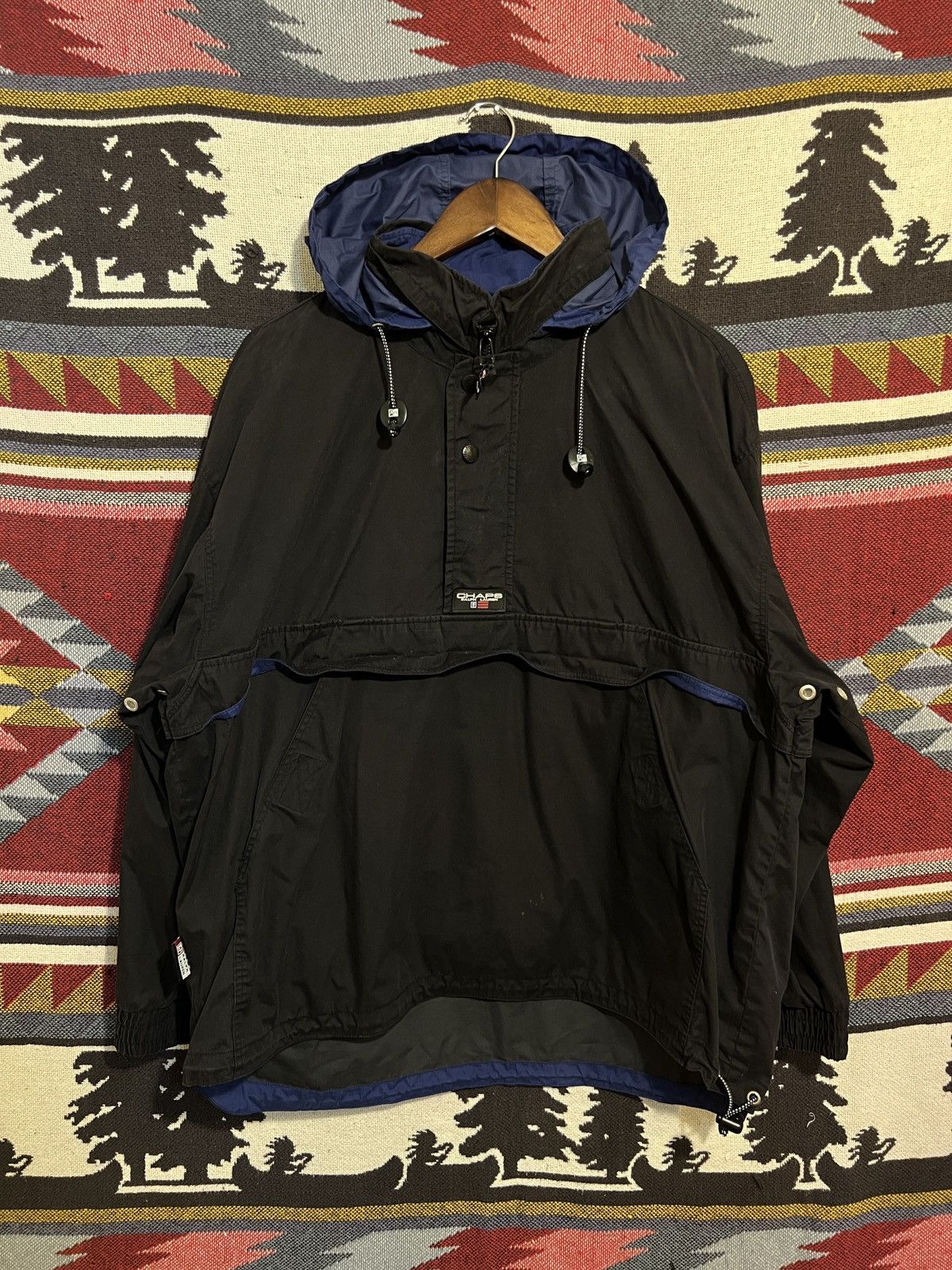 Polo Ralph Lauren × RRL Ralph Lauren × Vintage Vintage 90s Ralph Lauren Black Plaid Light Anorak ...