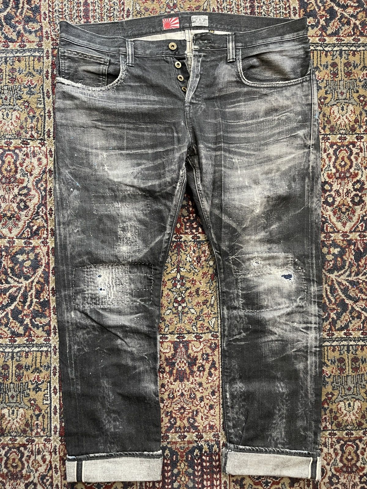 Prps 🔥 Incredible Made in Japan PRPS jeans Noir Slim cut sashiko | Grailed