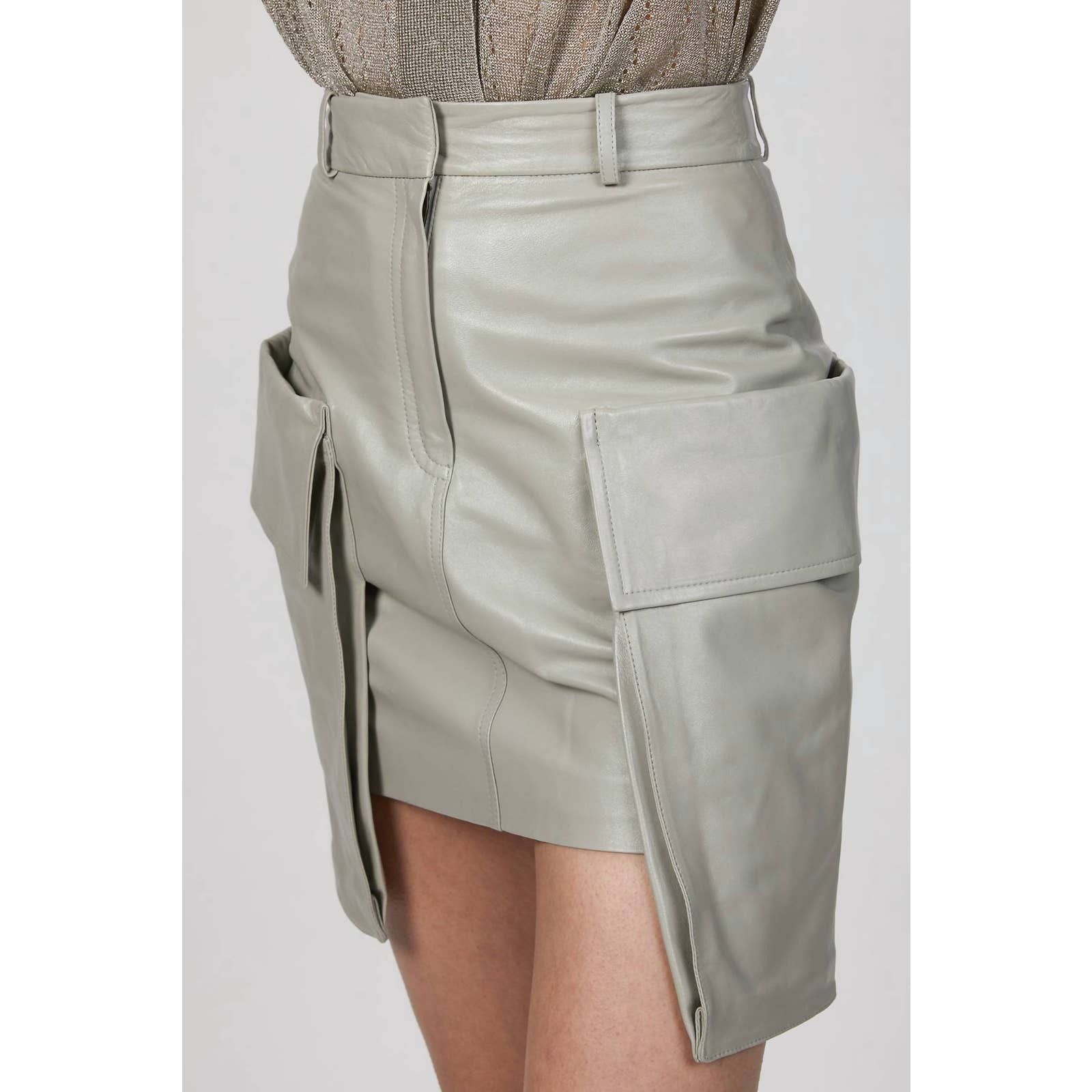 Other NEW ZEYNEP ARCAY Mini Cargo Leather Skirt In Fresh Breeze | Grailed