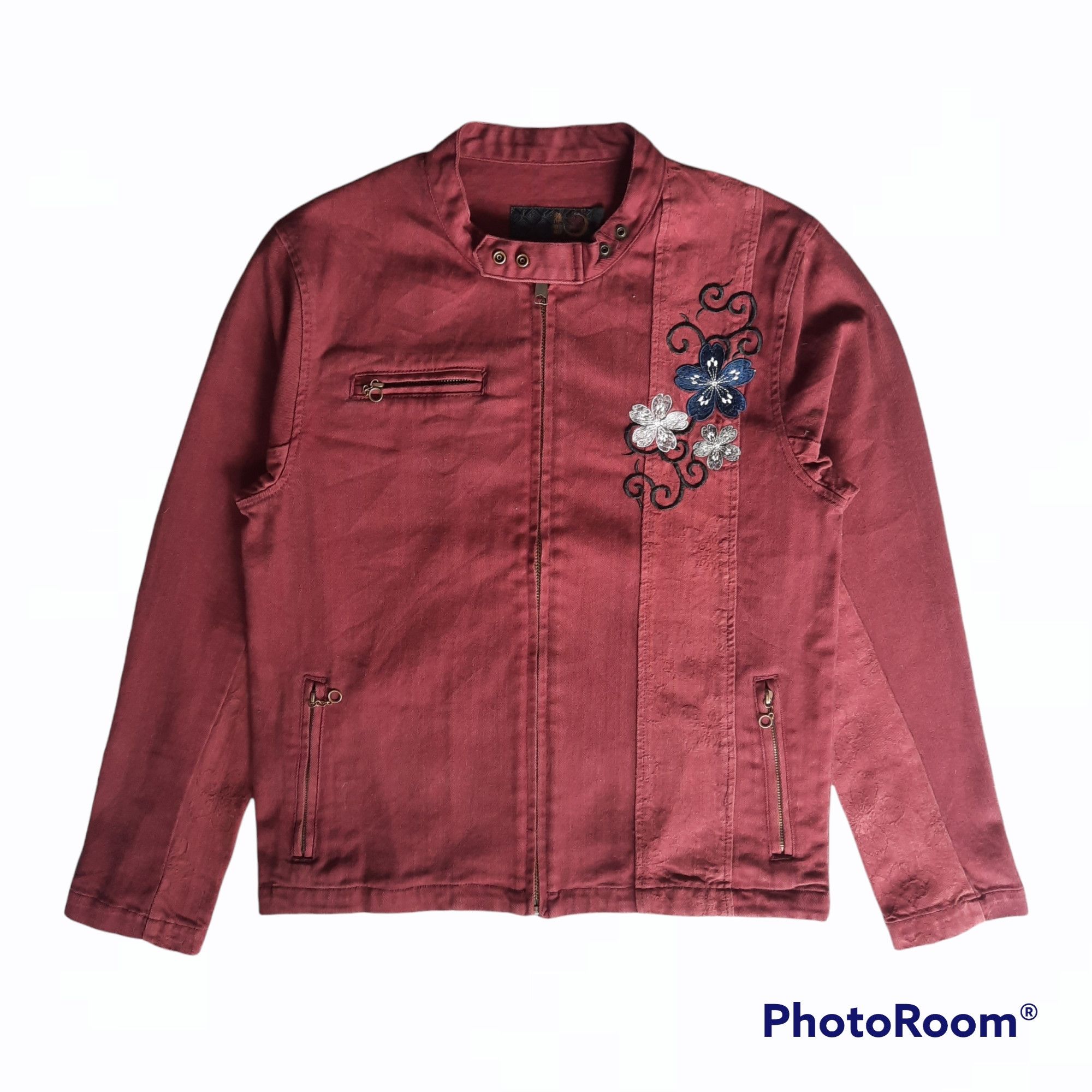 Archival Clothing Rare! japanese element embroidery sakura riders ...
