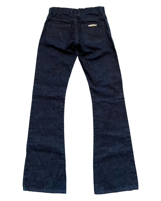 Chrome Hearts flared dark indigo full hardware denim | Grailed