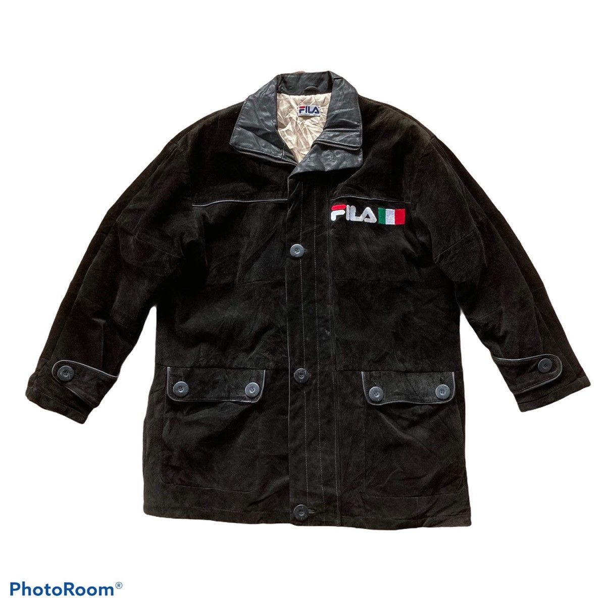 Fila × Leather Jacket × Vintage VINTAGE 80s FILA SUEDE LEATHER JACKET ...