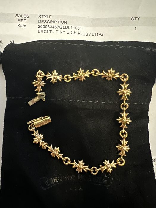 Chrome Hearts 22k Tiny E Ch Plus bracelet | Grailed