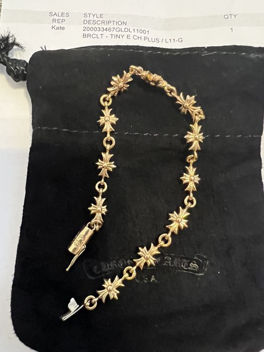 Chrome Hearts 22k Tiny E Ch Plus bracelet | Grailed