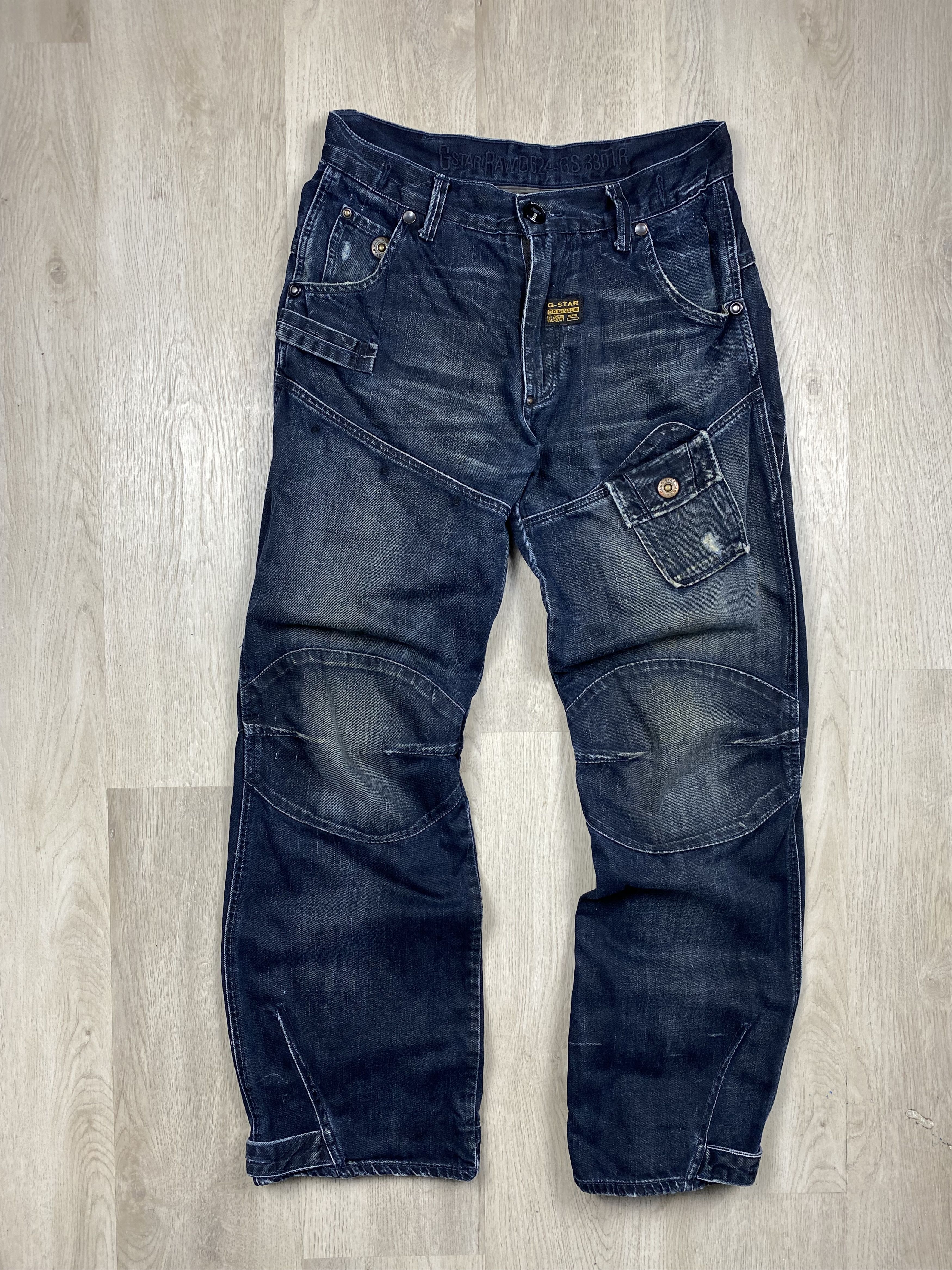 G Star Raw × Gstar × Vintage G Star Raw Vintage Denim Double Knee Pants ...