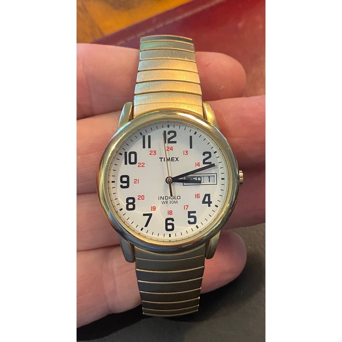 Timex Men's 35mm Gold Tone Easy Reader Timex Watch, WR30M, Indiglo | Grailed