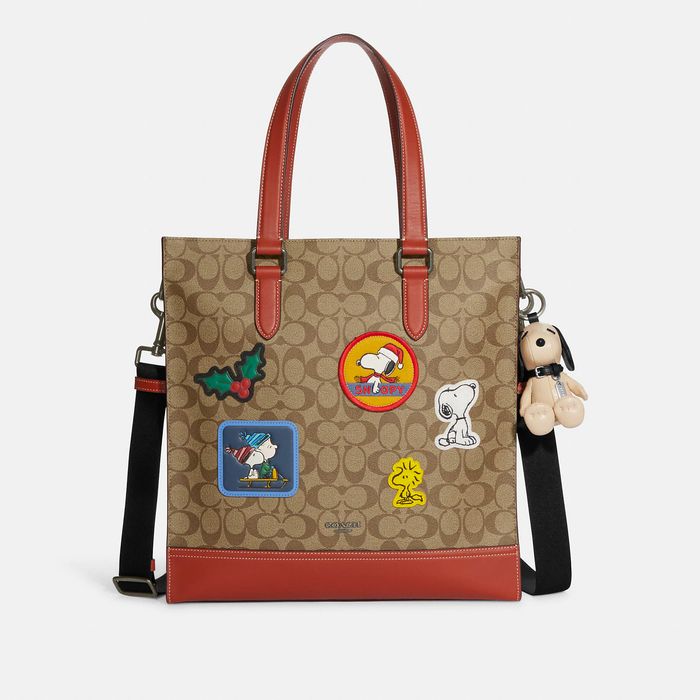 Coach Peanuts Snoopy Collectible Bag Charm With Signature Canvas | Grailed