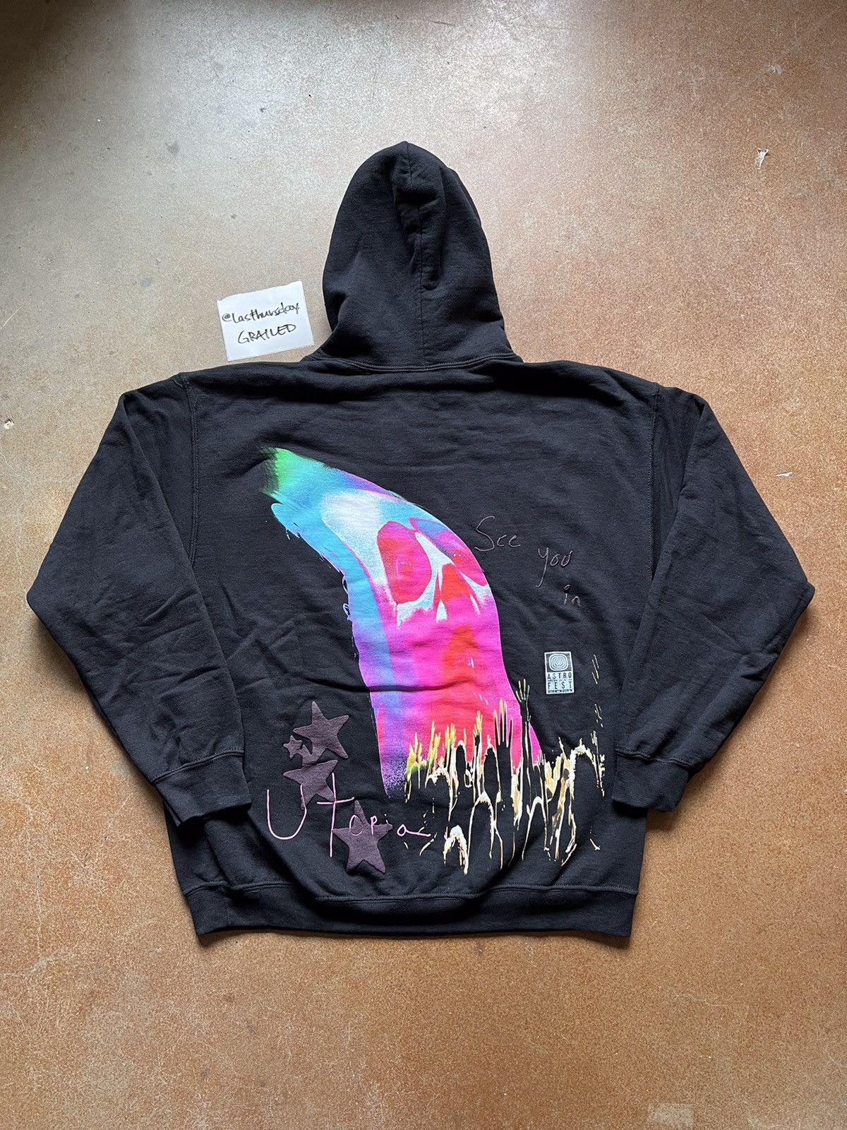 Travis Scott Travis Scott Astroworld 2021 Face Melt Hoodie Small | Grailed