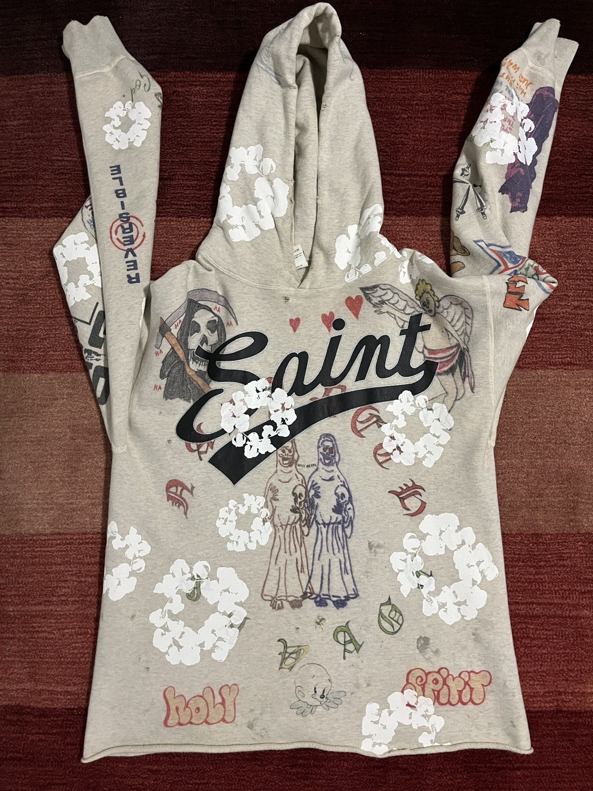 DENIM TEARS Saint michael Denim tears Saint Tears hoodie | Grailed