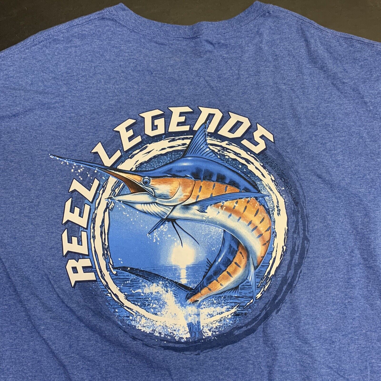 Vintage Mens Reel Legends Shirt XL Blue Fishing Outdoors Marlin ...