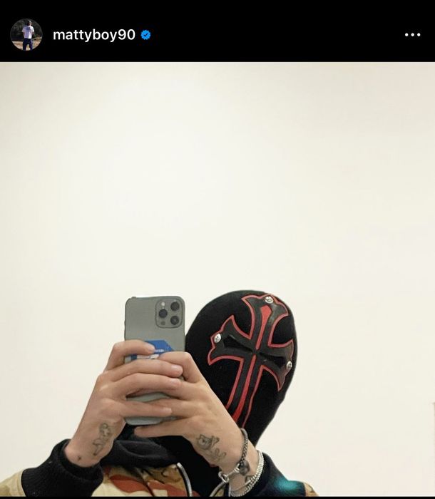 Chrome Hearts Chrome Hearts MattyBoy Patchwork Balaclava | Grailed