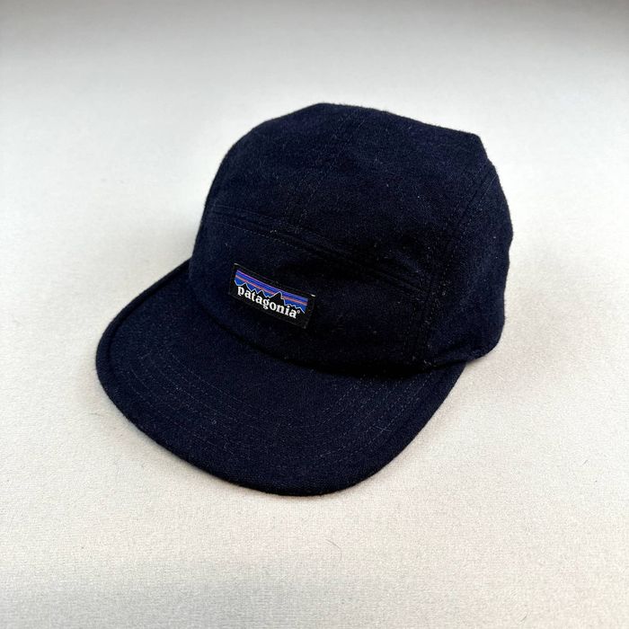 Patagonia Patagonia 5 Panel Cap Hat Strapback Navy Blue Low Crown Wool ...