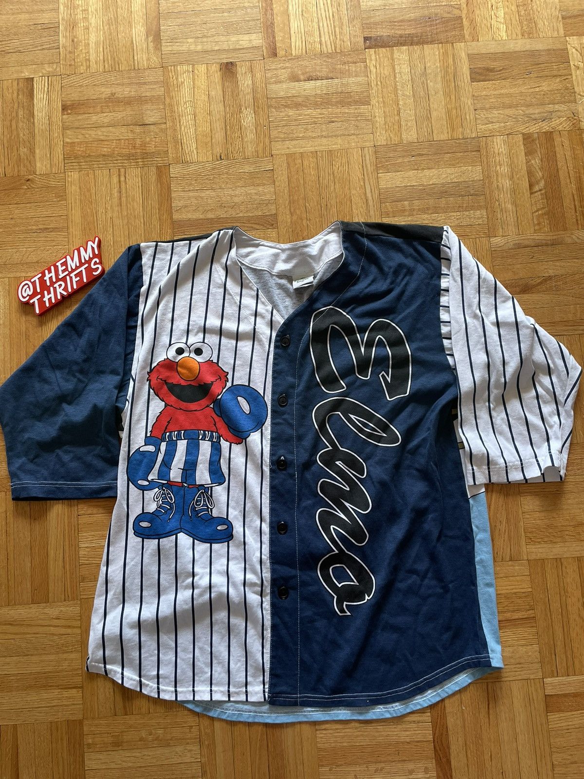 Cartoon Network × Vintage Sesame Street Elmo Boxing Baseball Jersey Jim ...