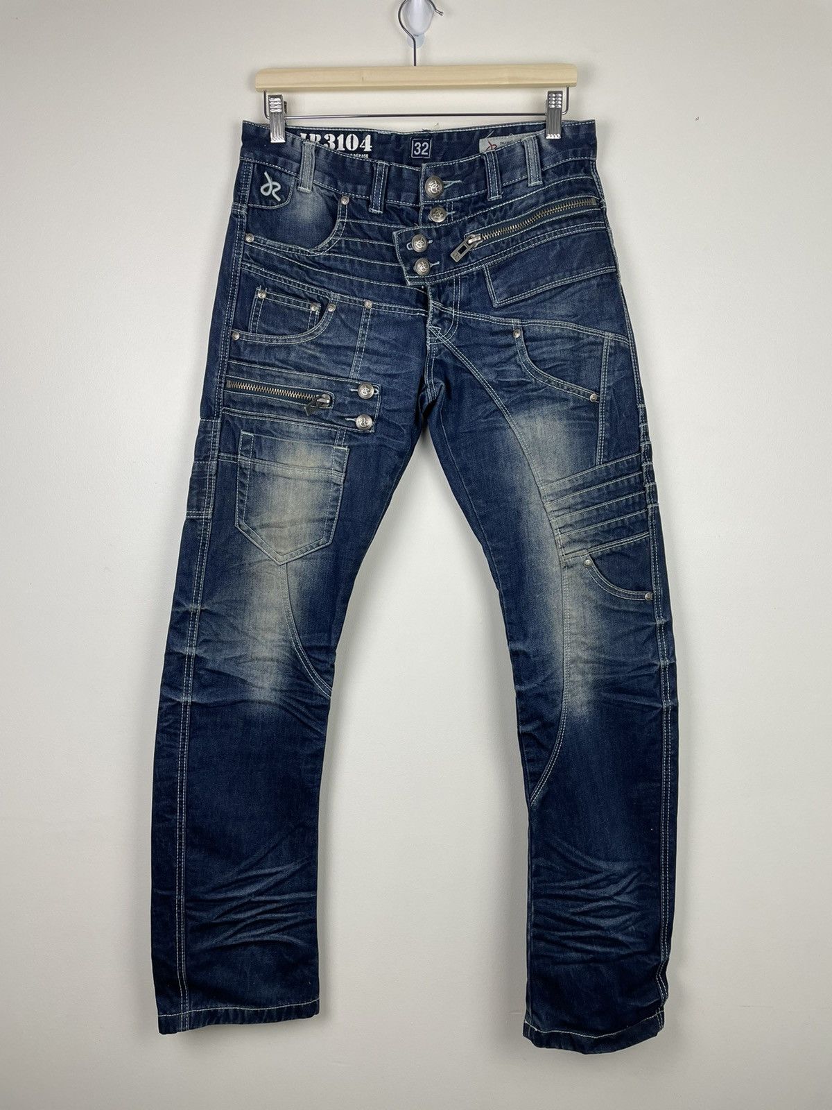 Vintage Jrag Japrag By Okishawa Samoki patchwork cargo biker Jeans ...
