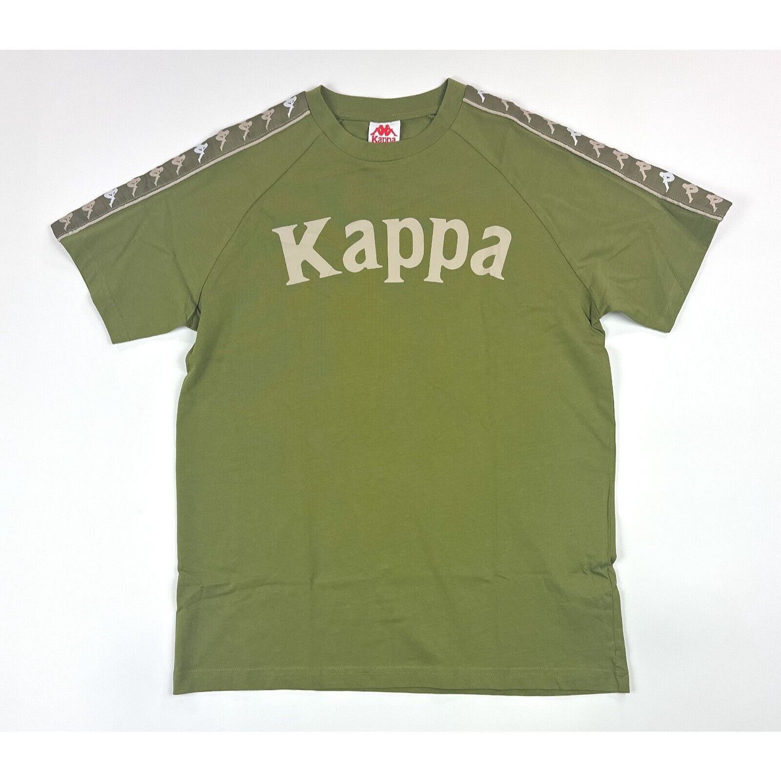 Kappa Kappa 222 Banda Deto Green Logo Tape Strip Crew Neck T Shirt ...