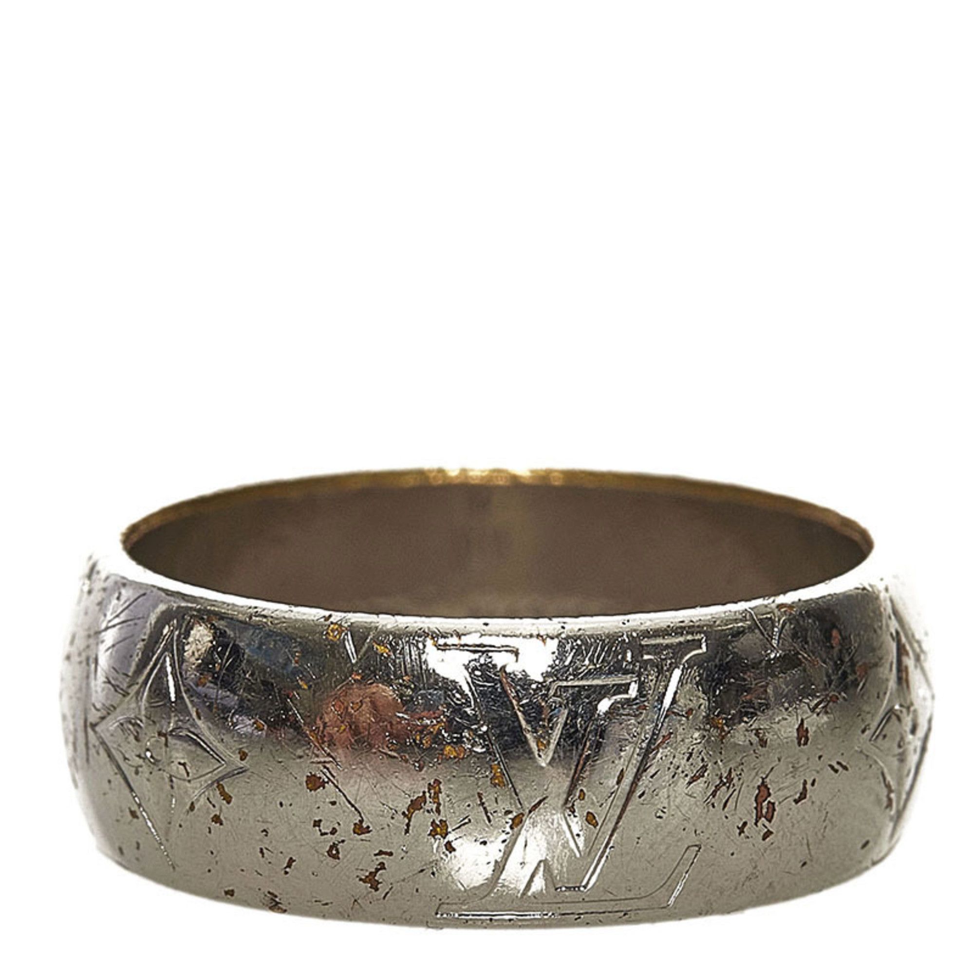 Louis Vuitton Louis Vuitton monogram ring M62485 silver metal men's ...