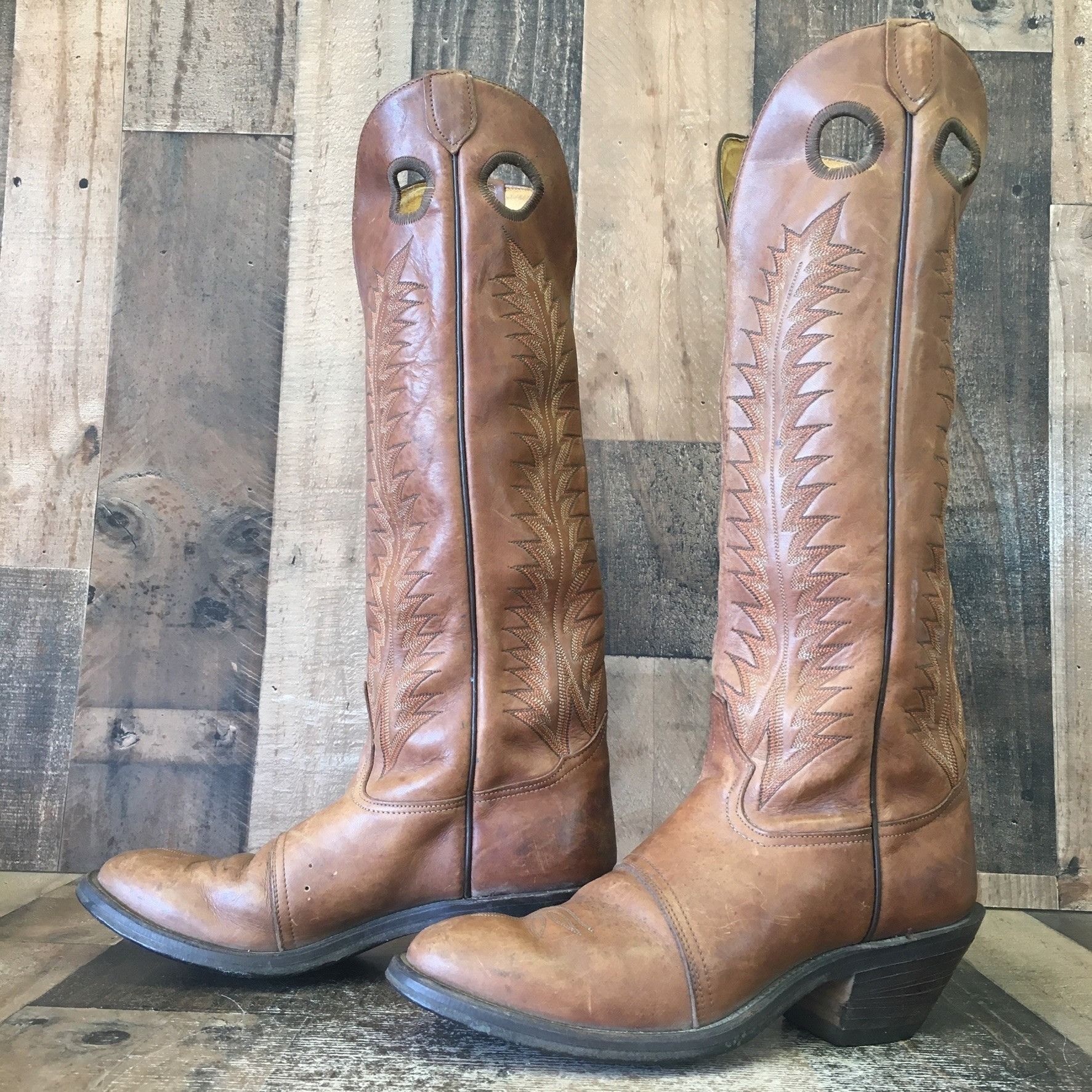 Tony Lama Tony Lama Vtg Buckaroo Tall Cowboy Boots Mens 10.5 D | Grailed