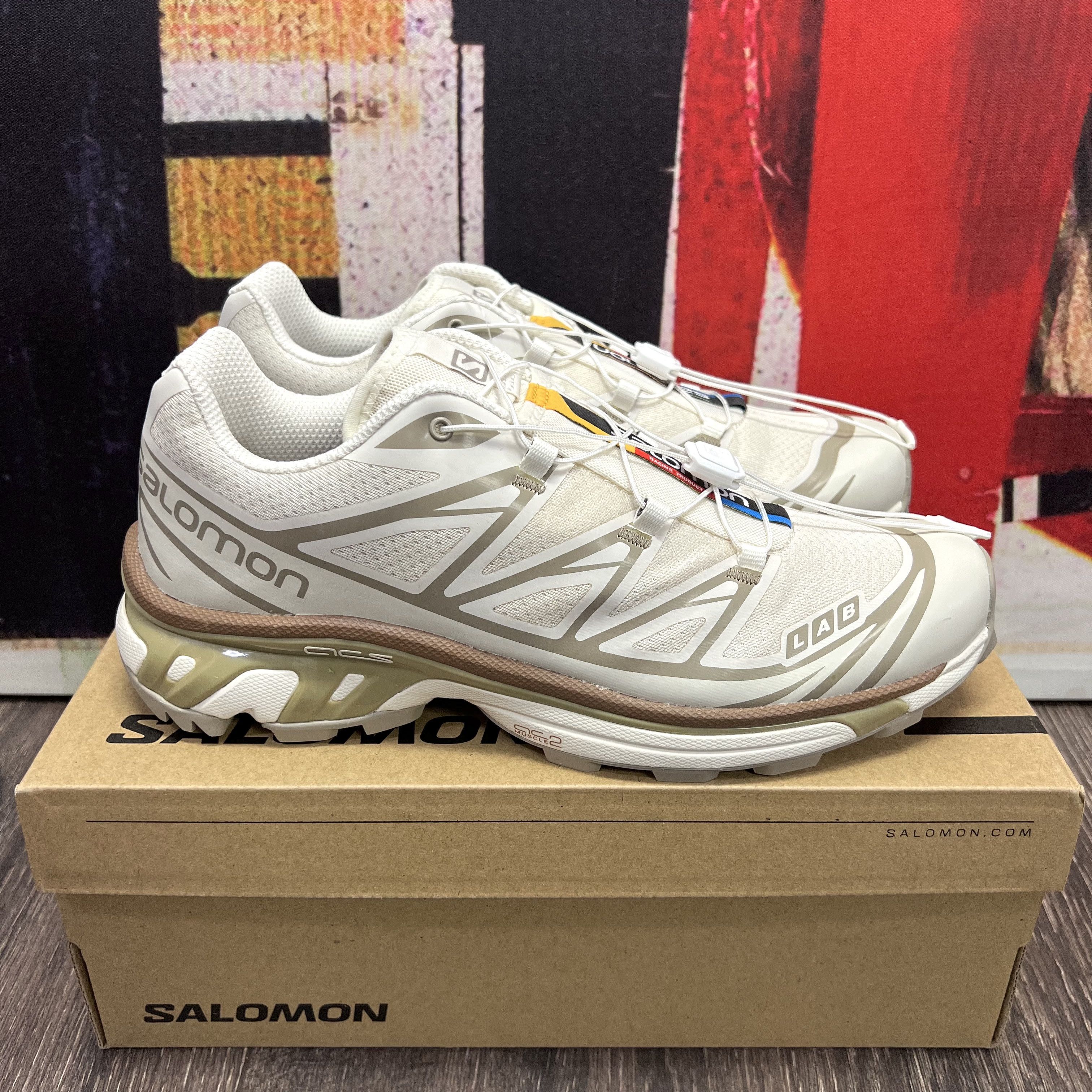 Salomon 2022 Salomon XT-6 Turtle Dove / Vintage Khaki / Kelp S/lab | Grailed