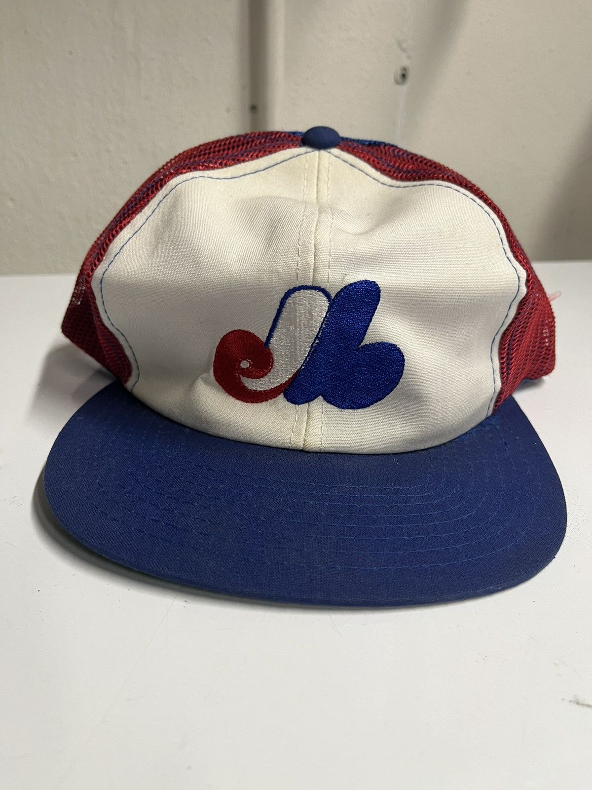 Vintage Vintage Montreal Expos Twins Trucker Snapback Hat tri color ...