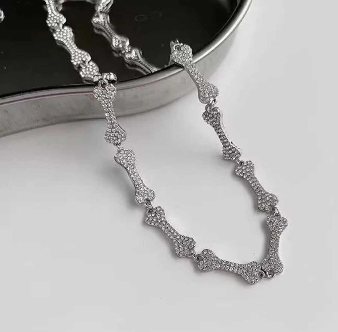 Chain Bones Chain Skeleton Gothic Death Skull Chrome Stones | Grailed