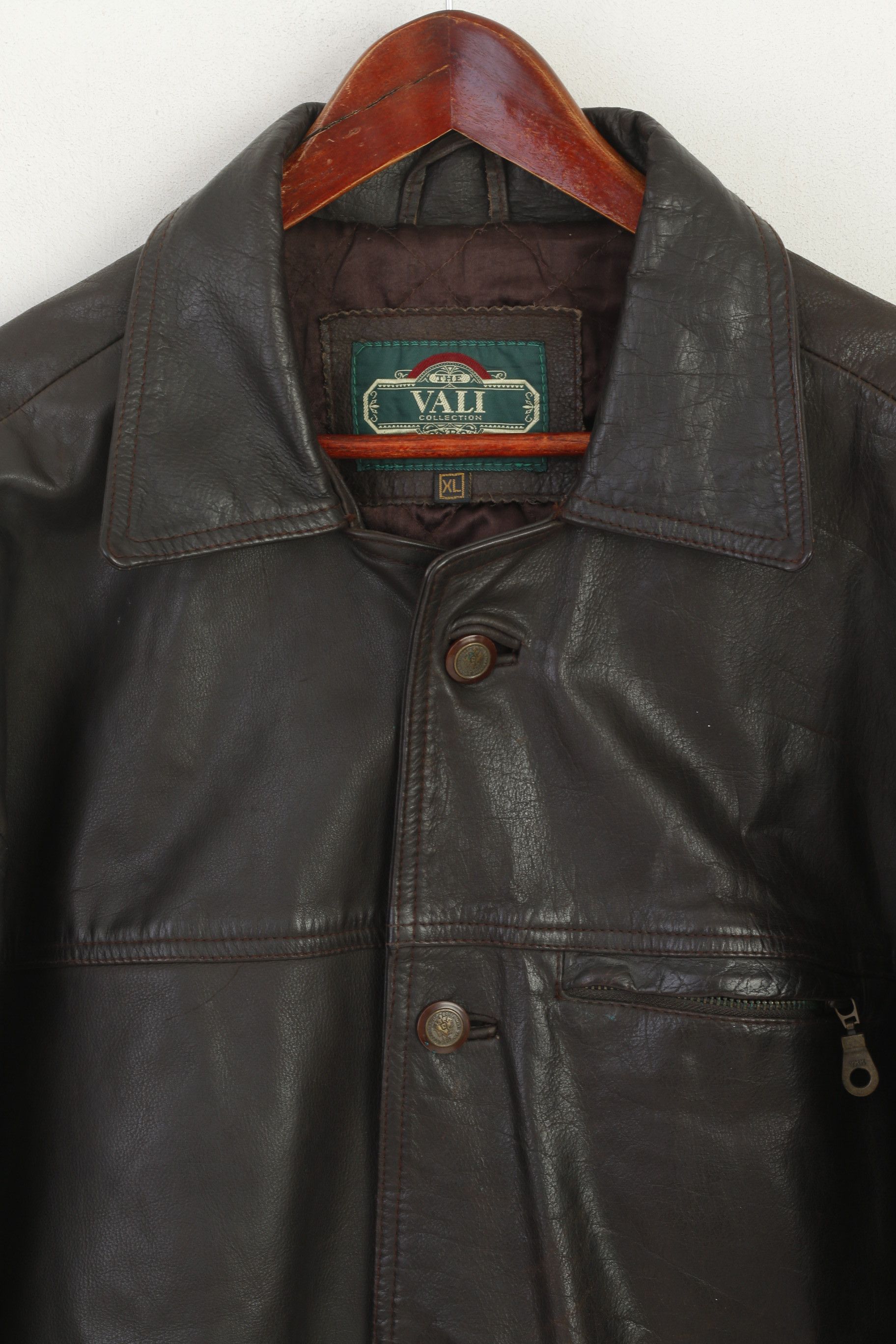 Vintage The Vali London Men XL Jacket Dark Brown Leather 2190 | Grailed