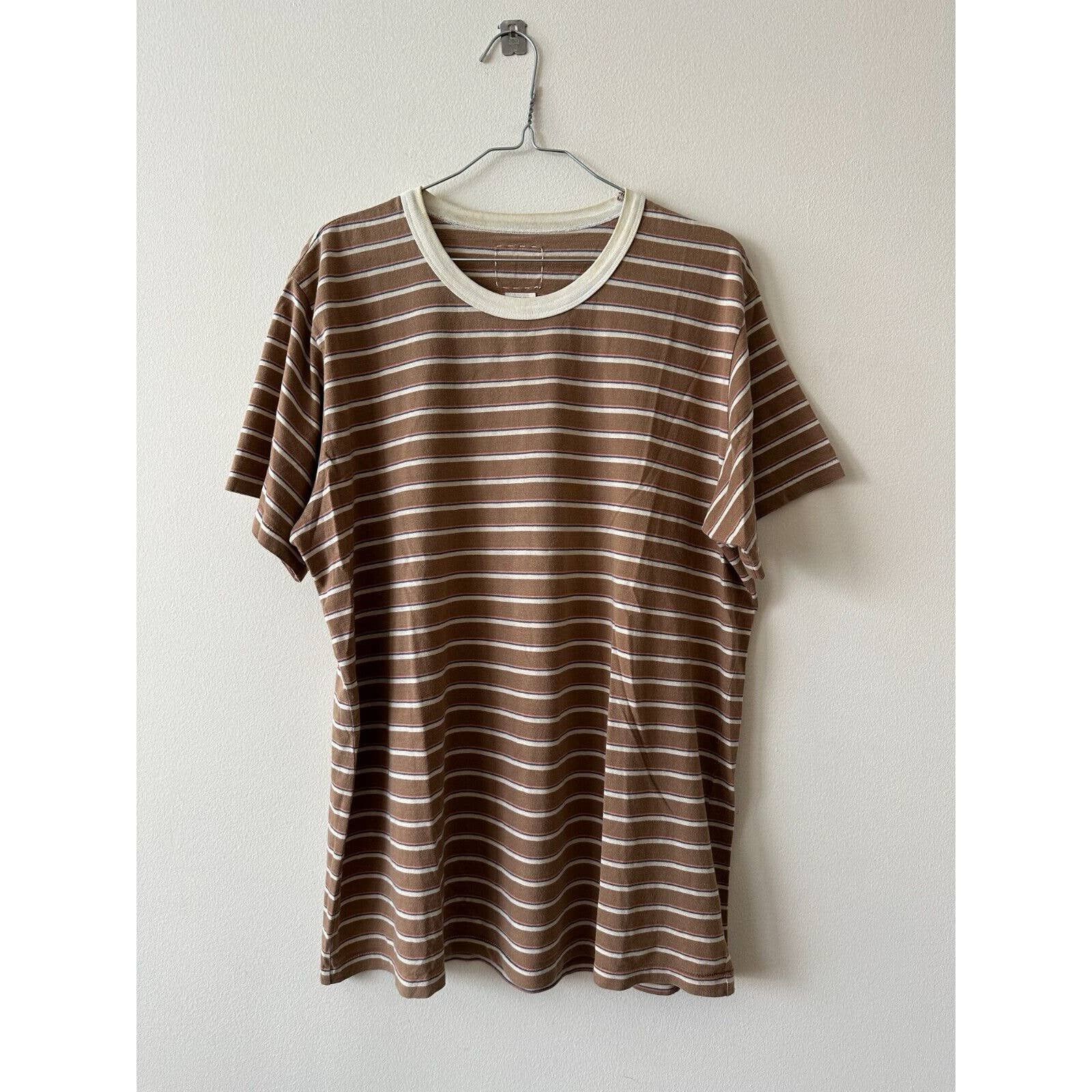 Visvim Visvim Brown Stripe Border Tee | Grailed