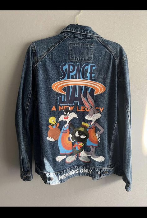 Members Only Space Jam Denim Jacket | Grailed