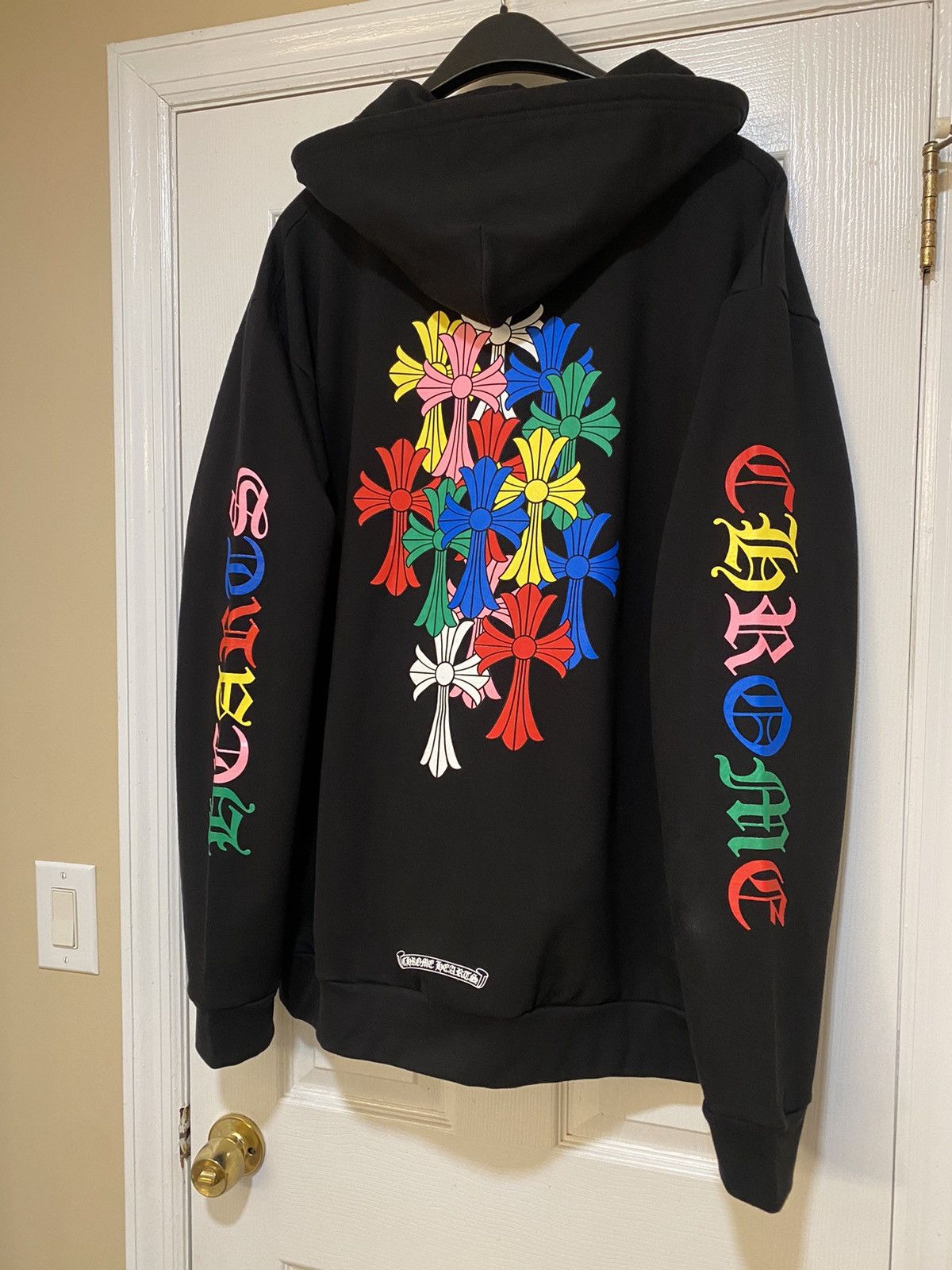 Chrome Hearts Chrome Hearts Multi Color Cross Cemetery Zip Up Hoodie ...