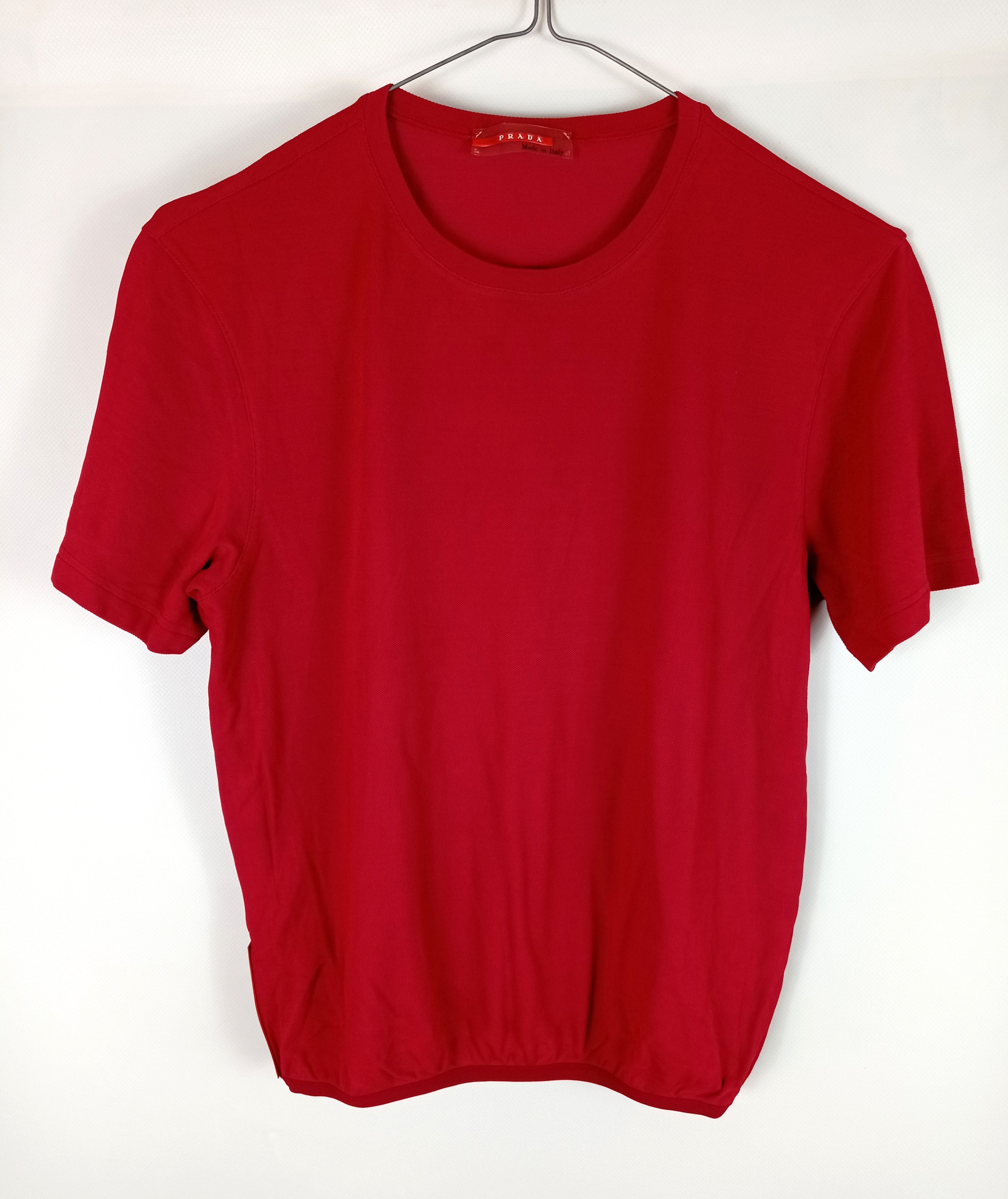 Italian Designers × Prada × Streetwear Prada Nylon Red Tab T-shirt ...