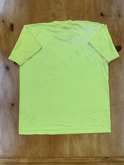 Vintage Vintage 1990s Yellow Distressed Blank T-Shirt | Grailed