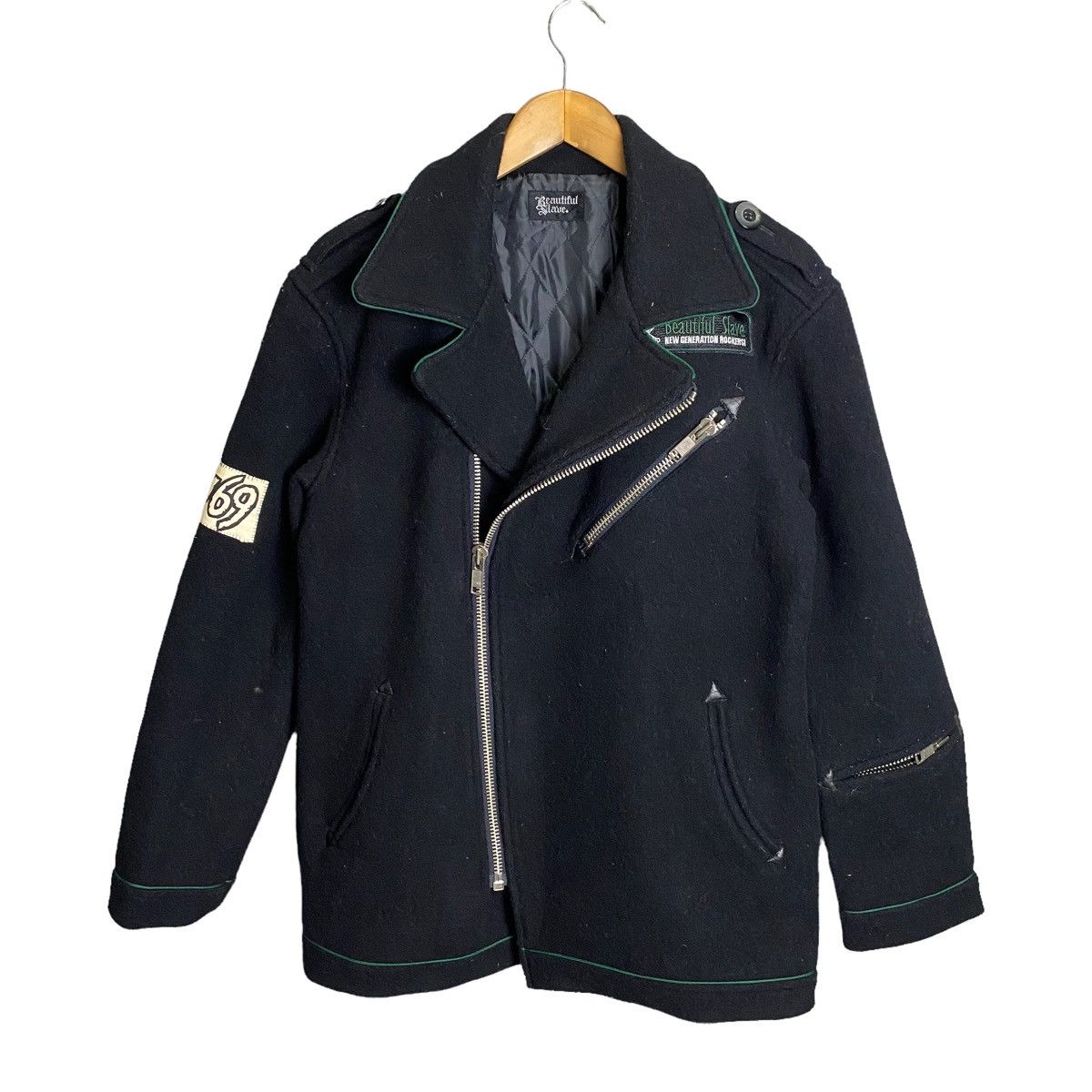 Japanese Brand × Other × Vintage Double Colar wool zipper jacket | Grailed