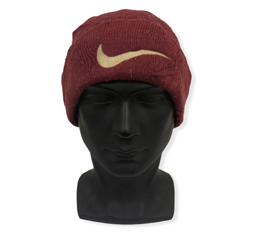 Nike × Vintage Vintage Nike Swoosh Logo Beanie Hat | Grailed