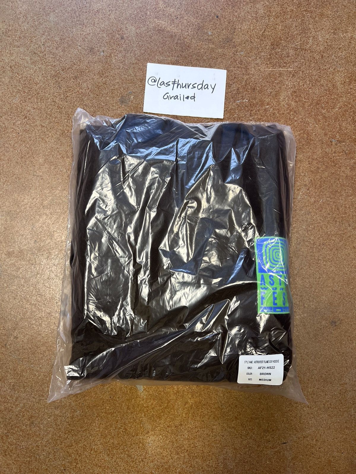 Travis Scott Travis Scott Astroworld 2021 Flame Guy Hoodie Brown Medium ...