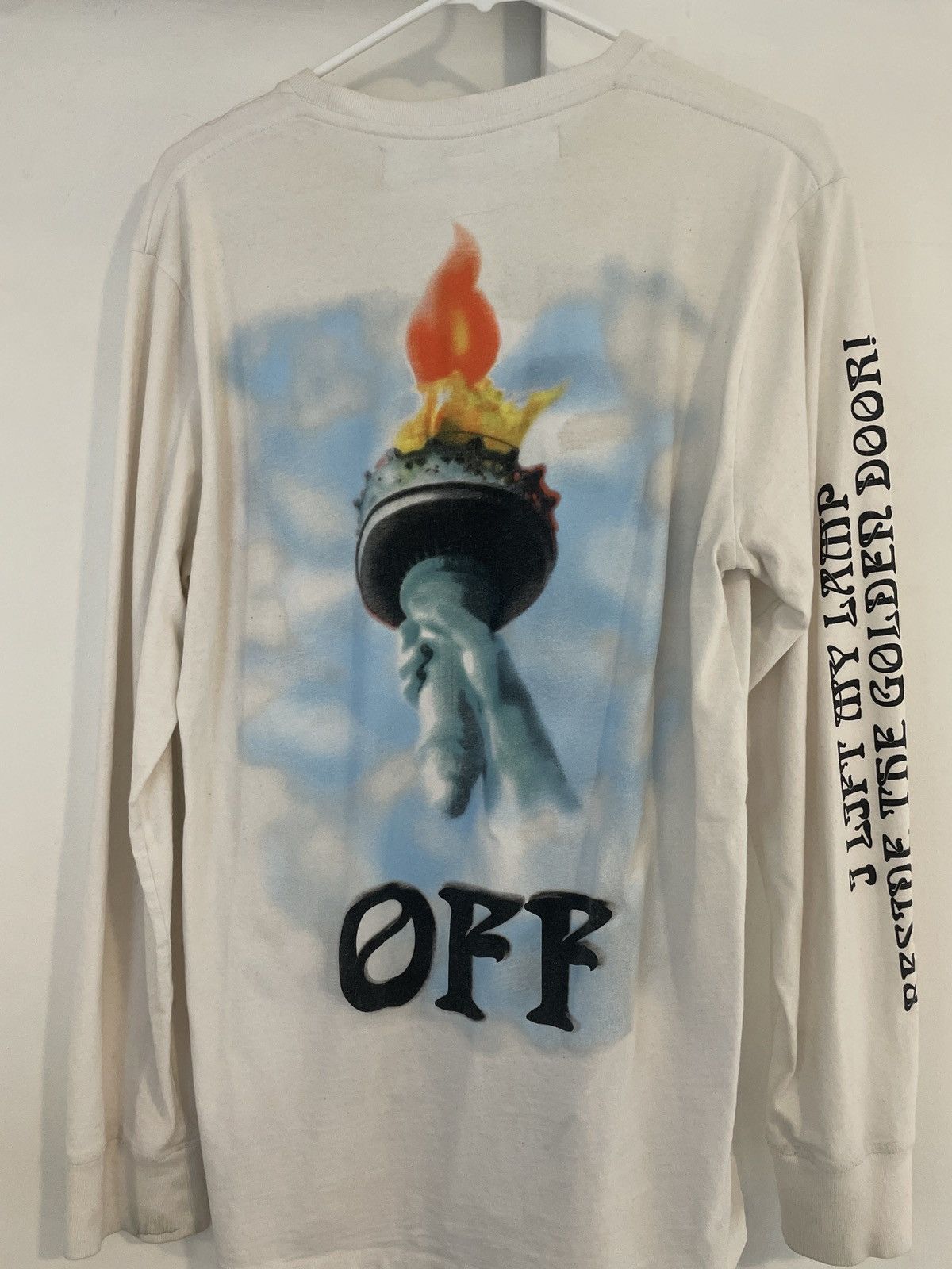 Off-White Vintage off-white Statue of liberty long sleeve | Grailed