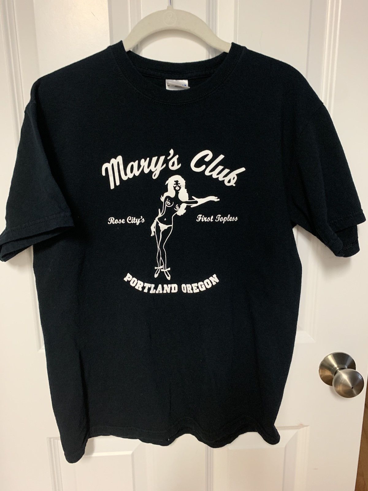 Other × Vintage Vintage 1990s Mary’s Club Strip Club T Shirt Boxy Large ...