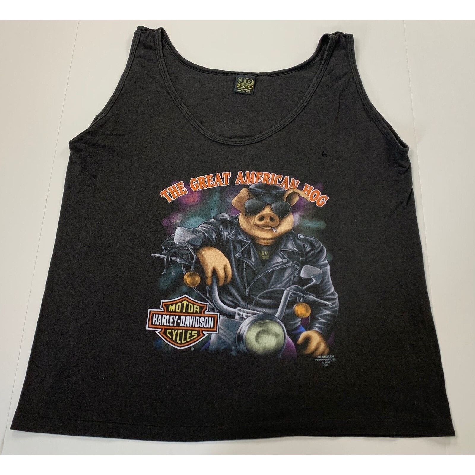 Harley Davidson Vtg 1991 Harley Davidson 3D Emblem The Great American ...