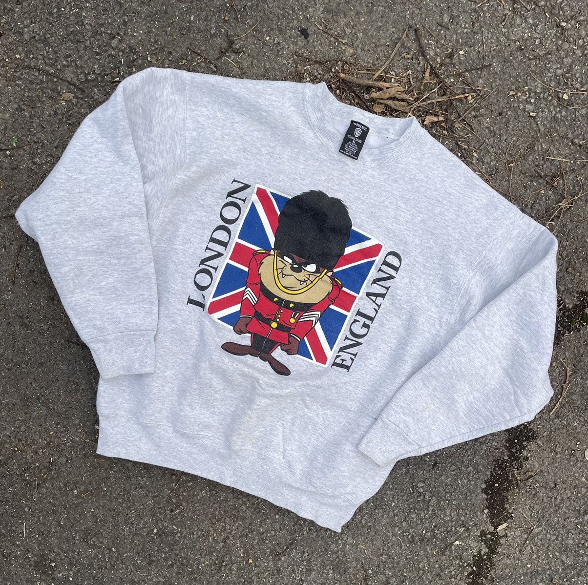 Vintage 90s Taz Sweatshirt London England | Grailed